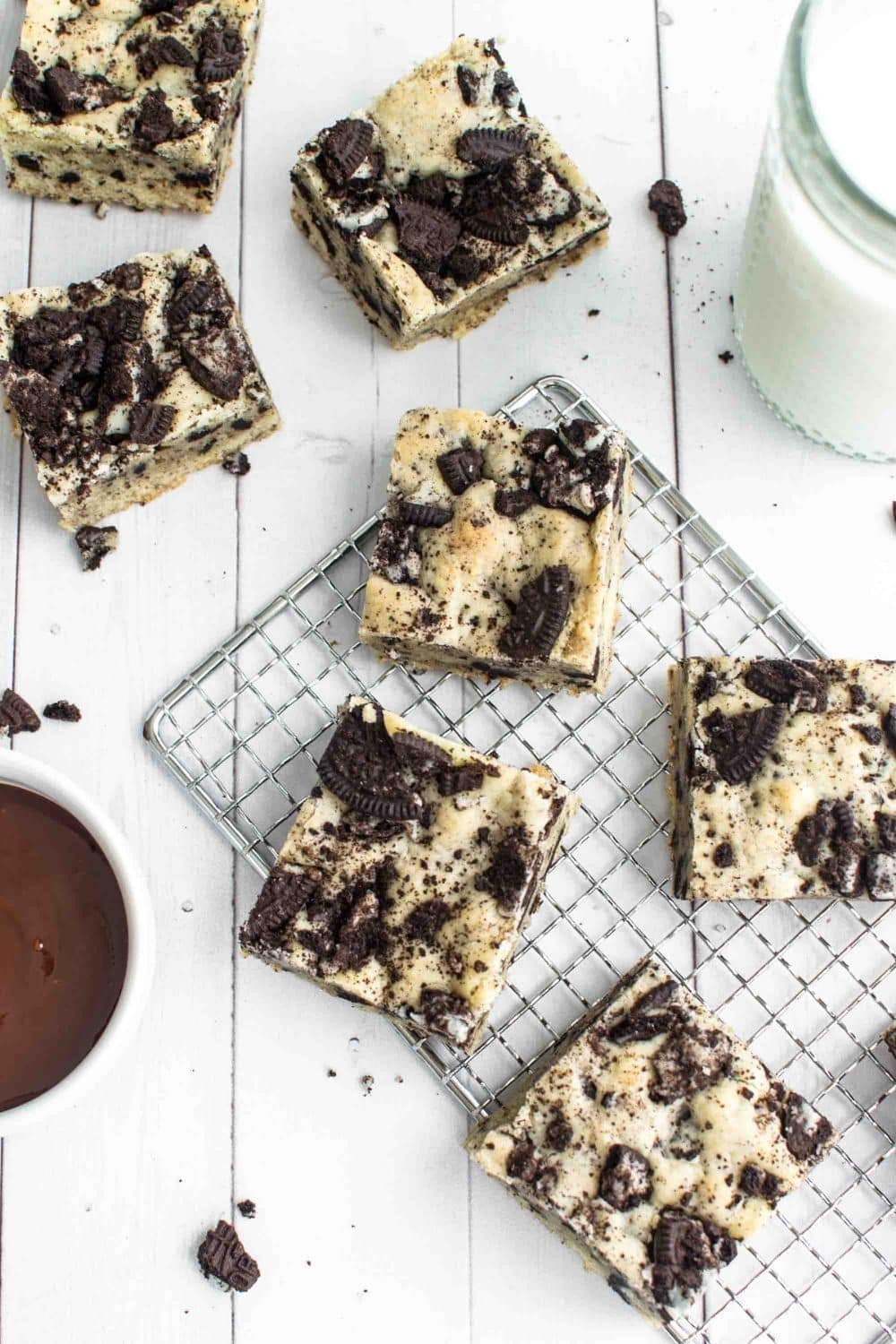5 Ingredient Vanilla Oreo Blondies - Get On My Plate