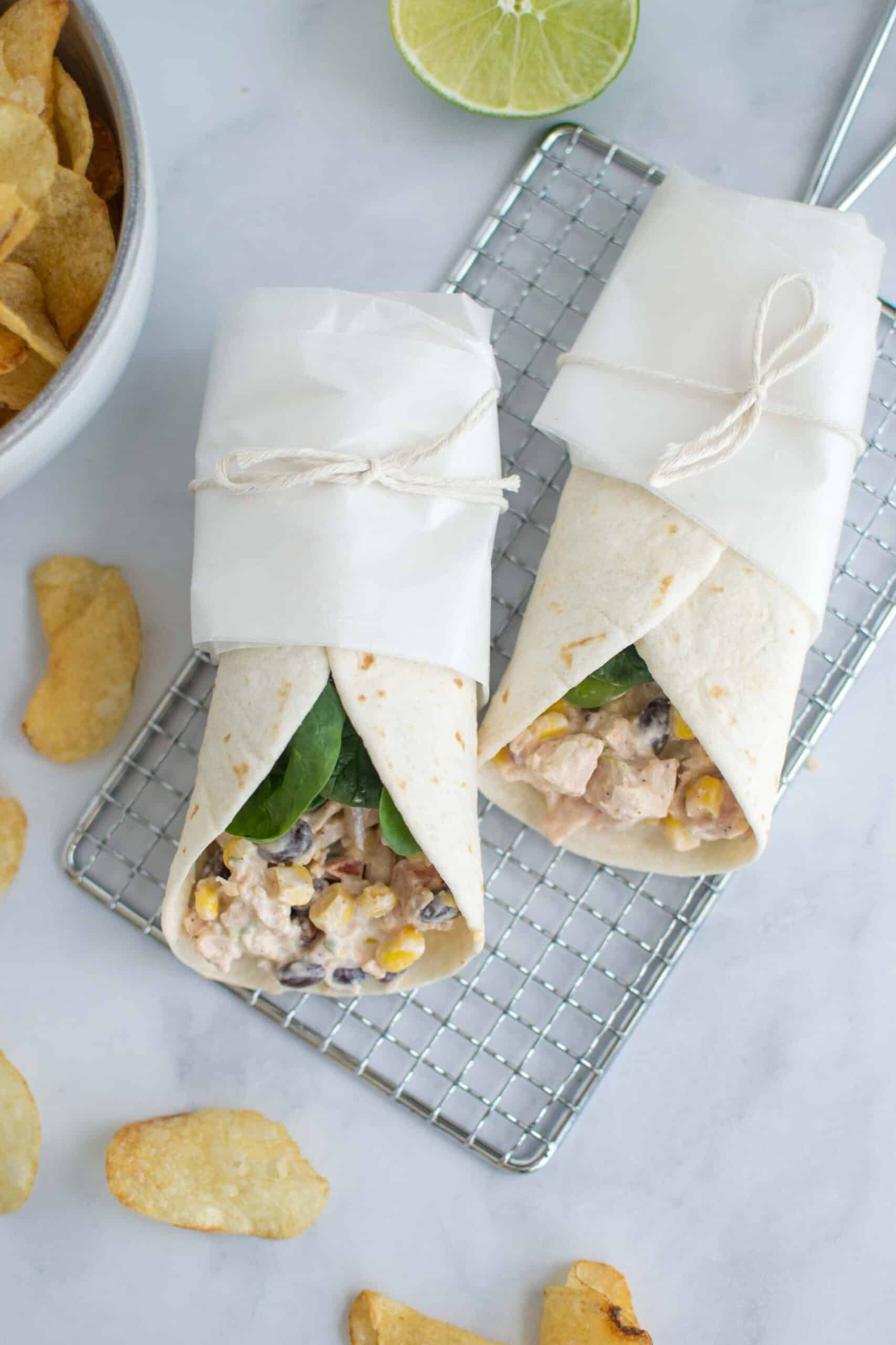 Quick & Easy Tex Mex Chicken Wraps |Get On My Plate