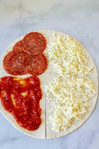 Easy Pizza Tortilla Wrap - Get On My Plate