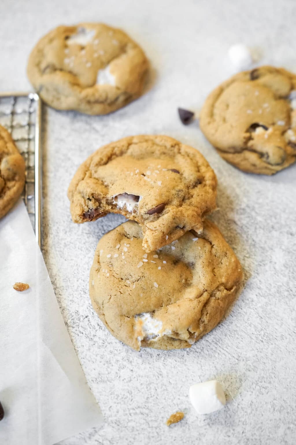 Perfect Chocolate Chip Marshmallow Cookies | Get On My Plate