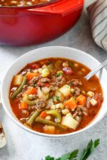 Easy Vegetable Beef Soup (with V8 juice) - Get On My Plate