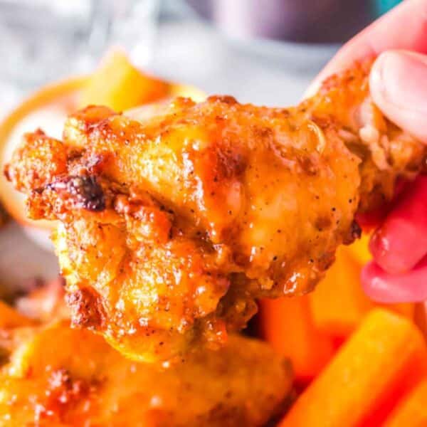 Crispy Air Fryer Chicken Wings {with cornstarch}