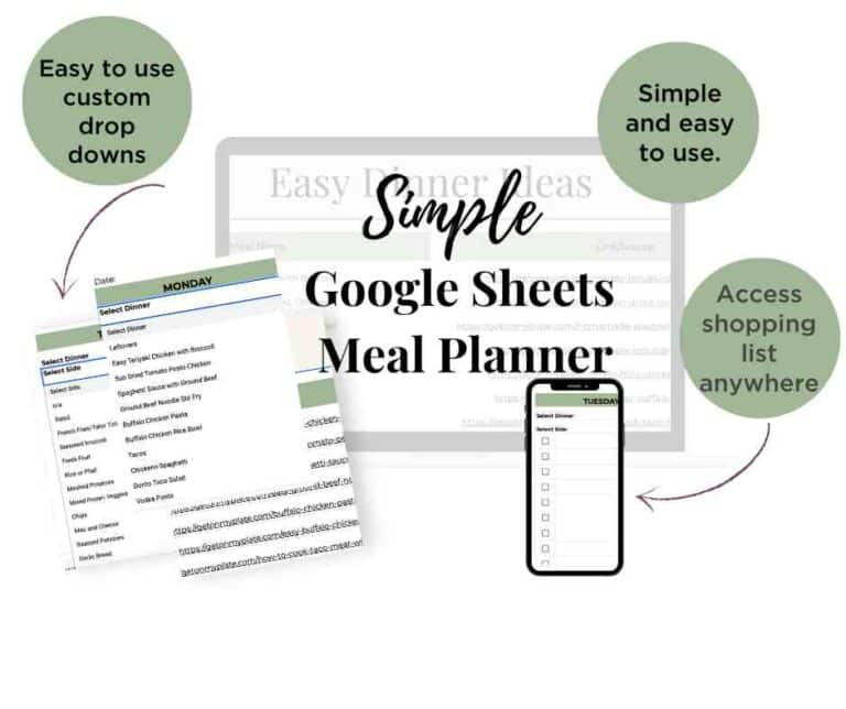 How to Use a Google Sheets Meal Planner | Get On My Plate