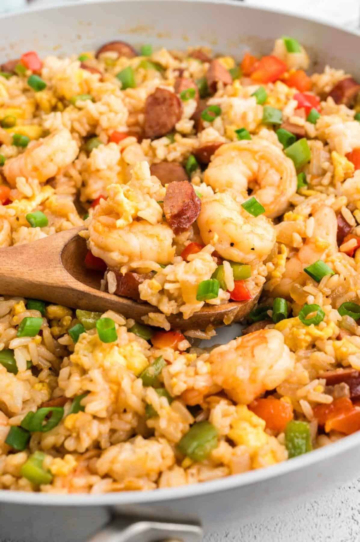 Easy Cajun Fried Rice with Shrimp